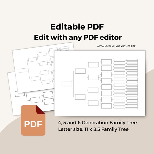 Family Tree Template - Etsy