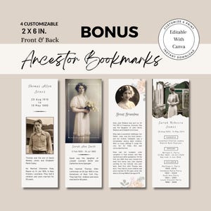 ULTIMATE Family History Book Template | Editable With Canva ...