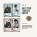 Ancestor Trading Card Templates / Printable Cards / Family Reunion ...