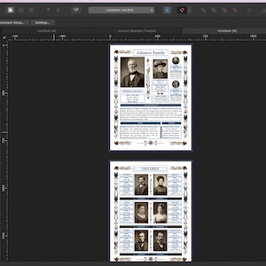 Vintage Biography Template: Family History Book for Affinity Publisher ...