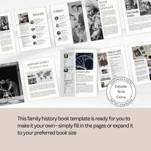 PREMIUM Family History Book / Canva Template / Bonus Family History ...