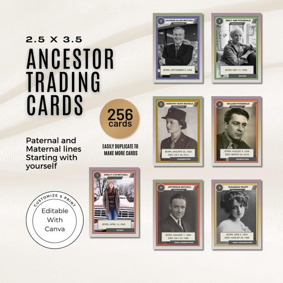 Biography Trading Card Template