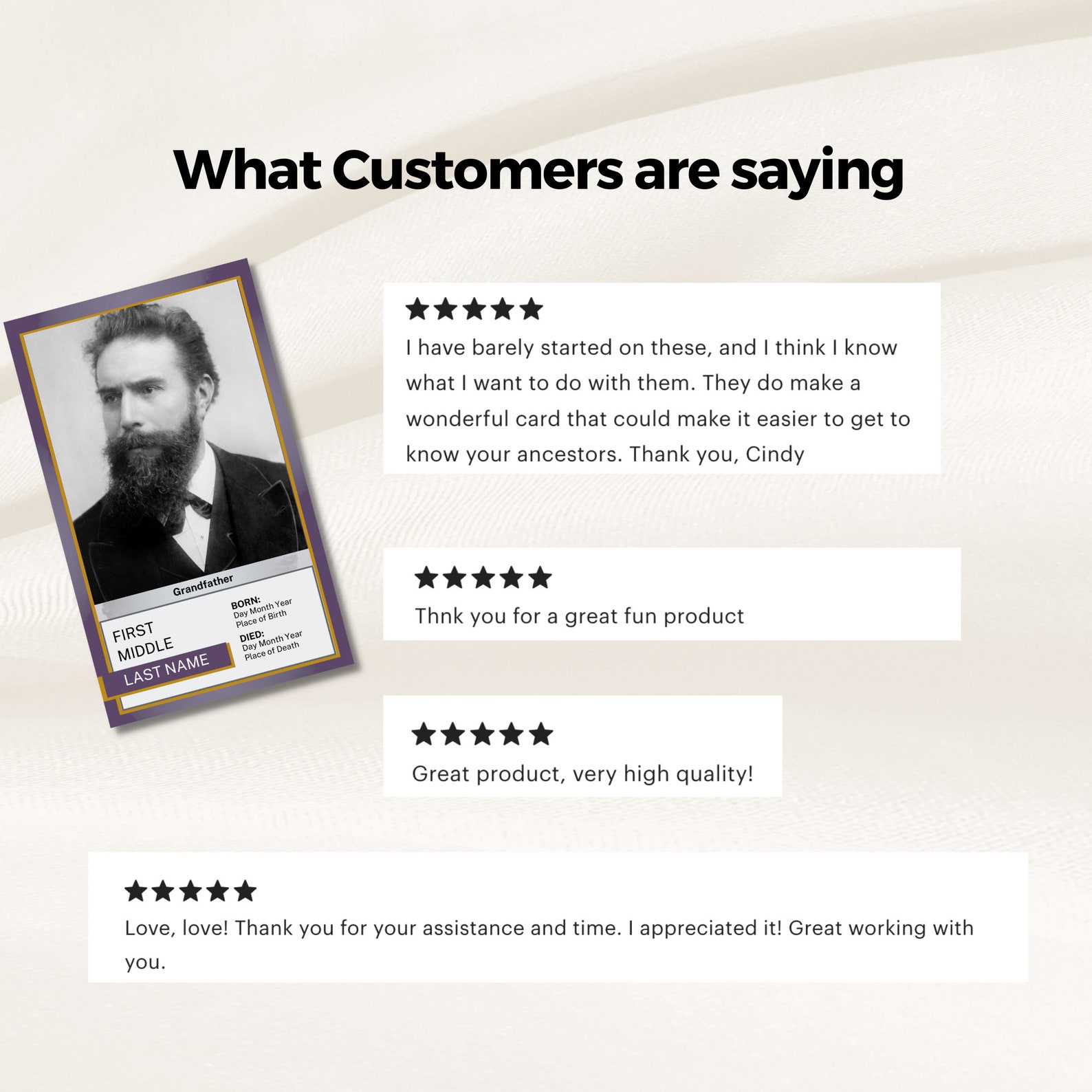 Ancestor Trading Card Templates / Printable Cards / Family Reunion ...