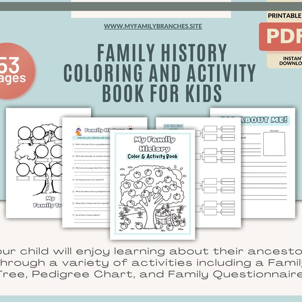 Family History Printable Chart - Etsy
