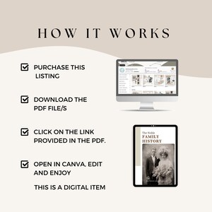 Ancestor Bookmark / Family History Book /family Reunion Keepsake ...