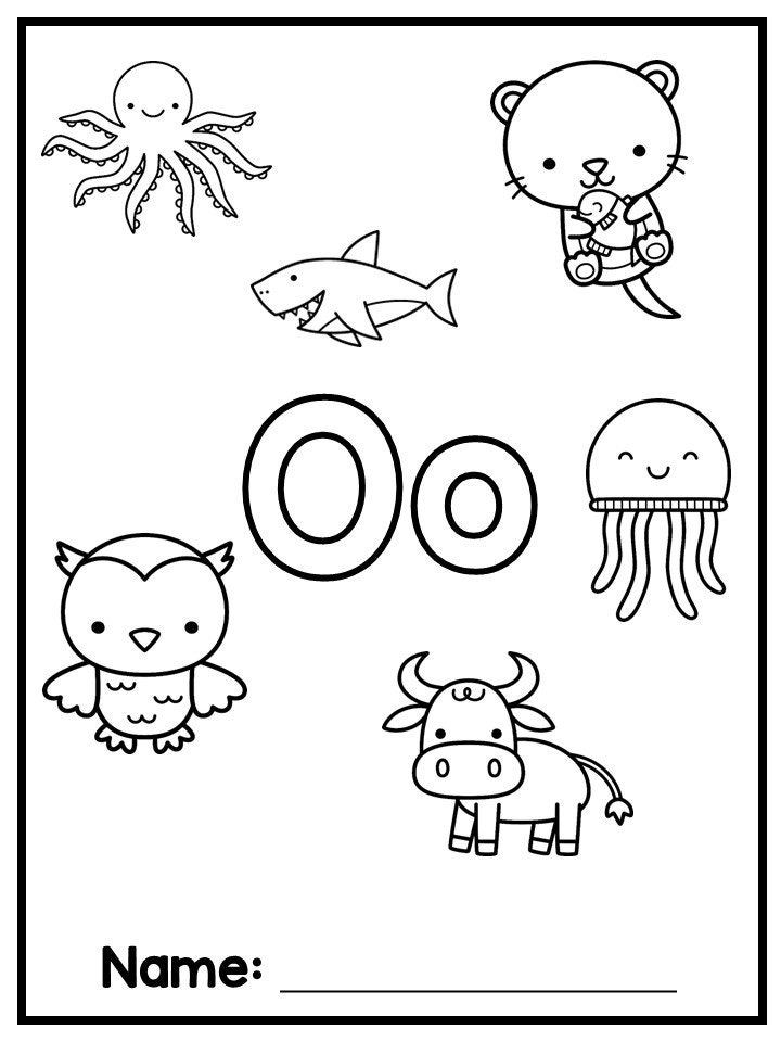 Beginning Sound Coloring Pages - Etsy