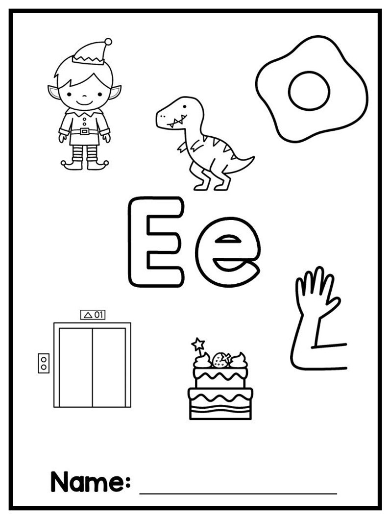 Beginning Sound Coloring Pages - Etsy