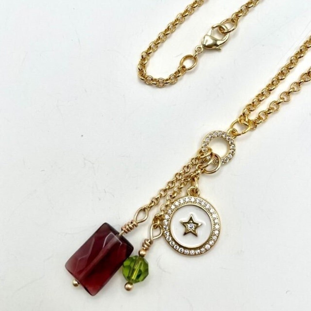 Triple Charm Layering Necklace - Etsy