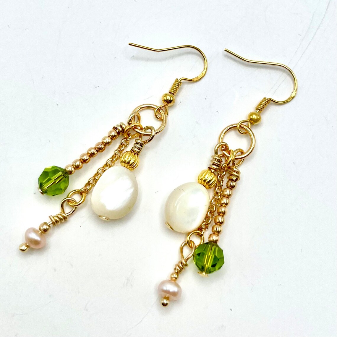 Vintage Bead and Pearl Triple Drop Earrings - Etsy
