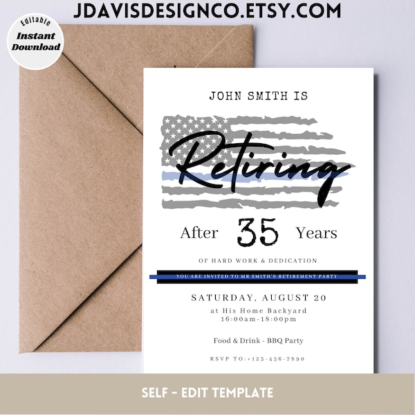 Police Retirement - Etsy