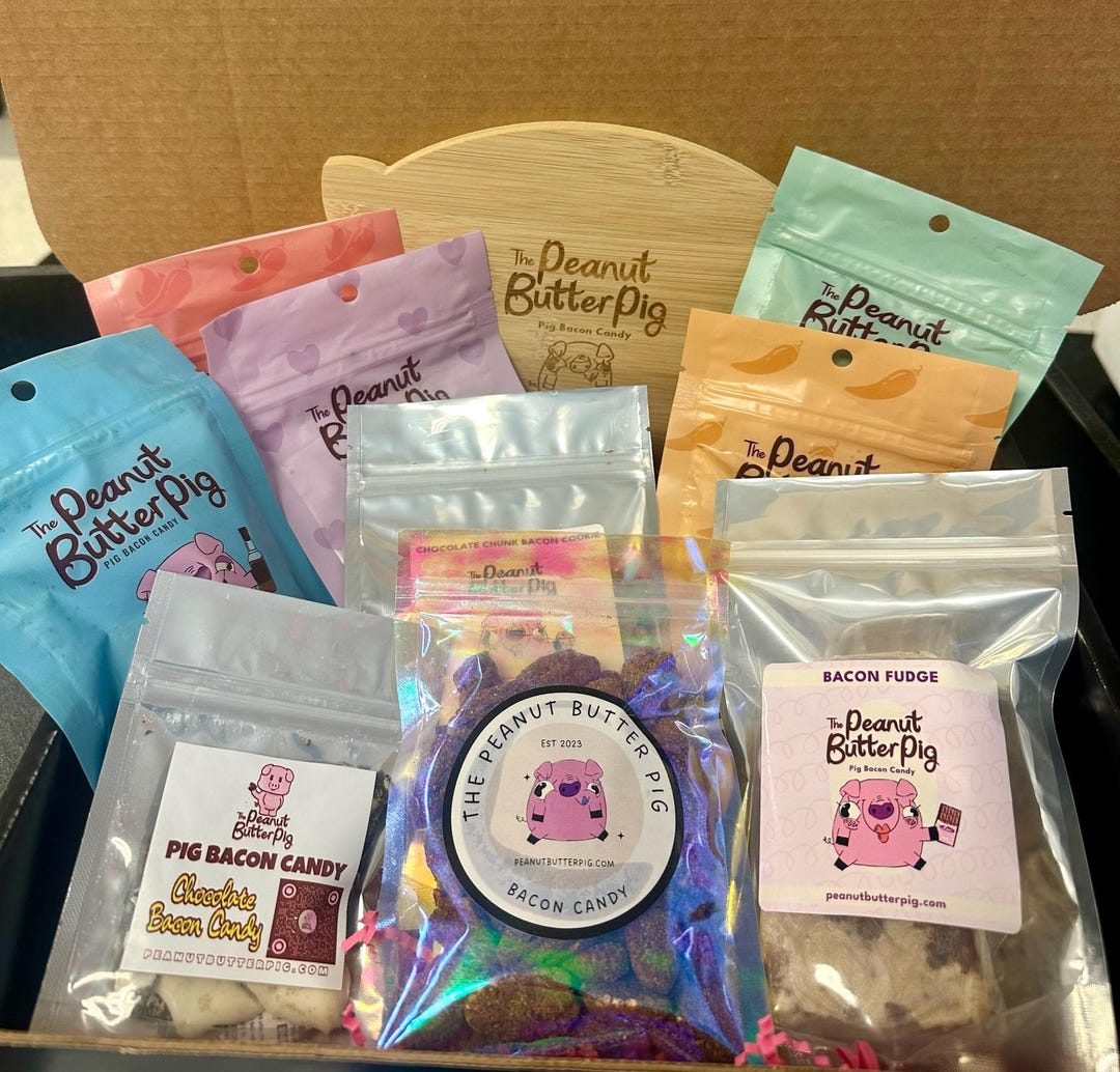 Bacon Gift Box: Hog Wild holiday Gift birthday Gift candied Bacon bacon ...