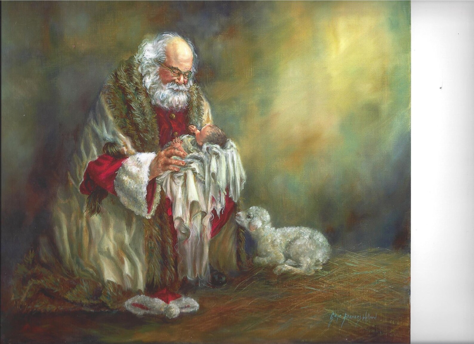 Santa Holding Christ Child Limited Edition Print (11x14) - Etsy