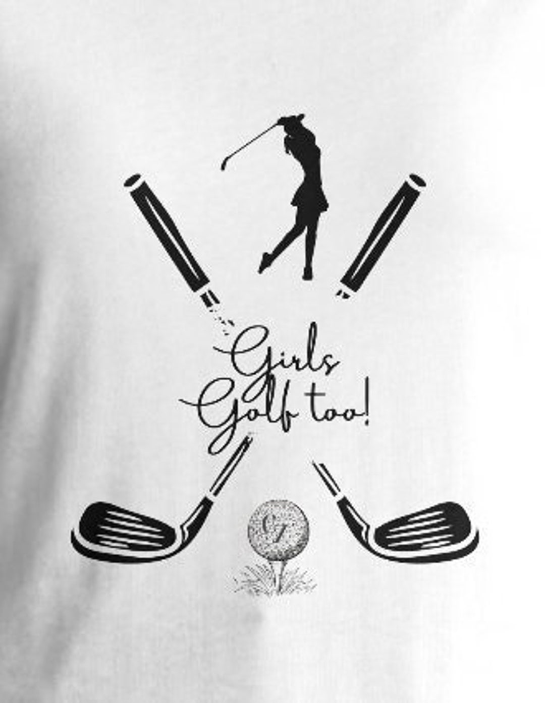 Girls Golf Too Logo for T-shirt Print zip File Digital - Etsy