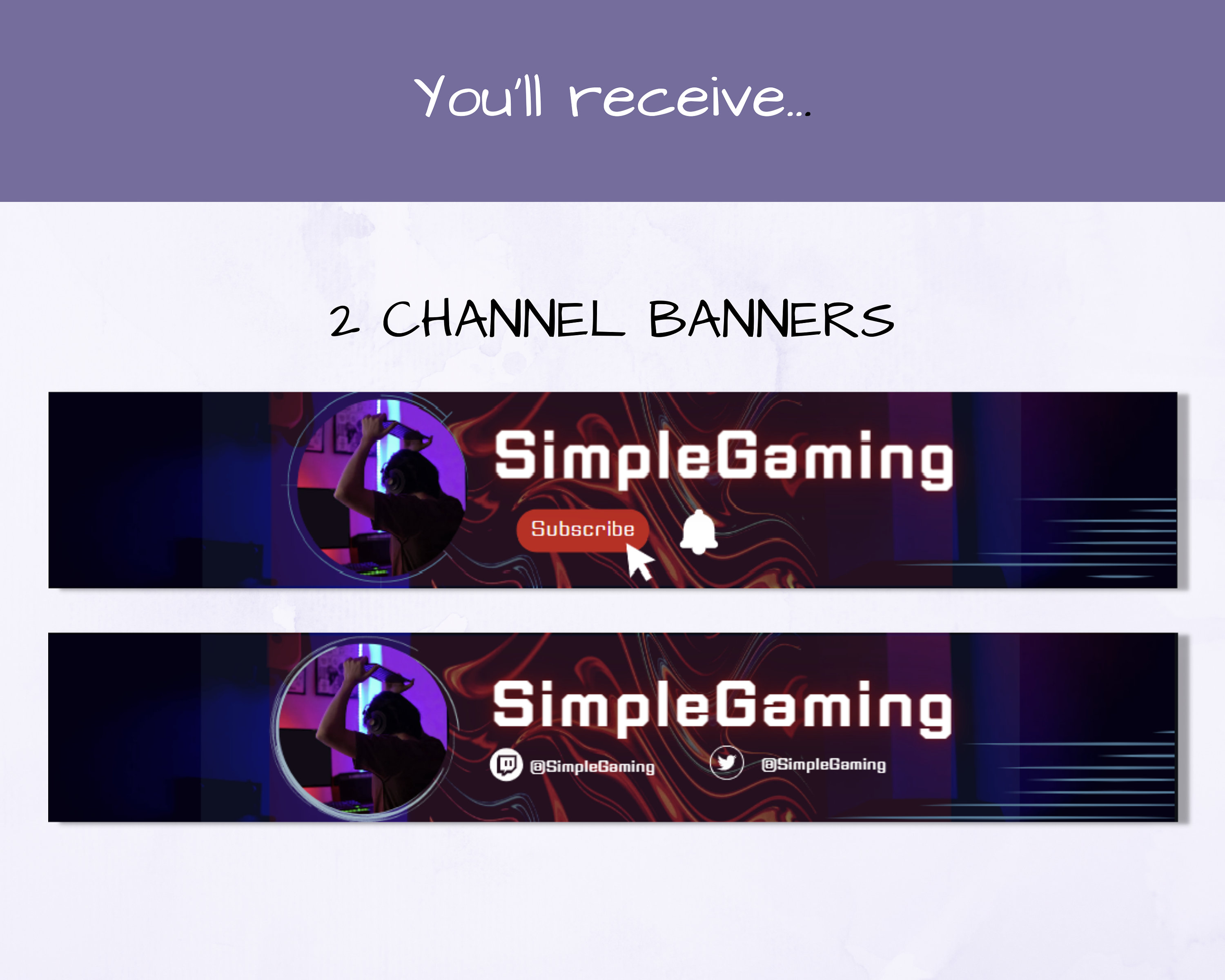Youtube Branding Kit | Gaming | Banner, Intros and Outros | Editable ...
