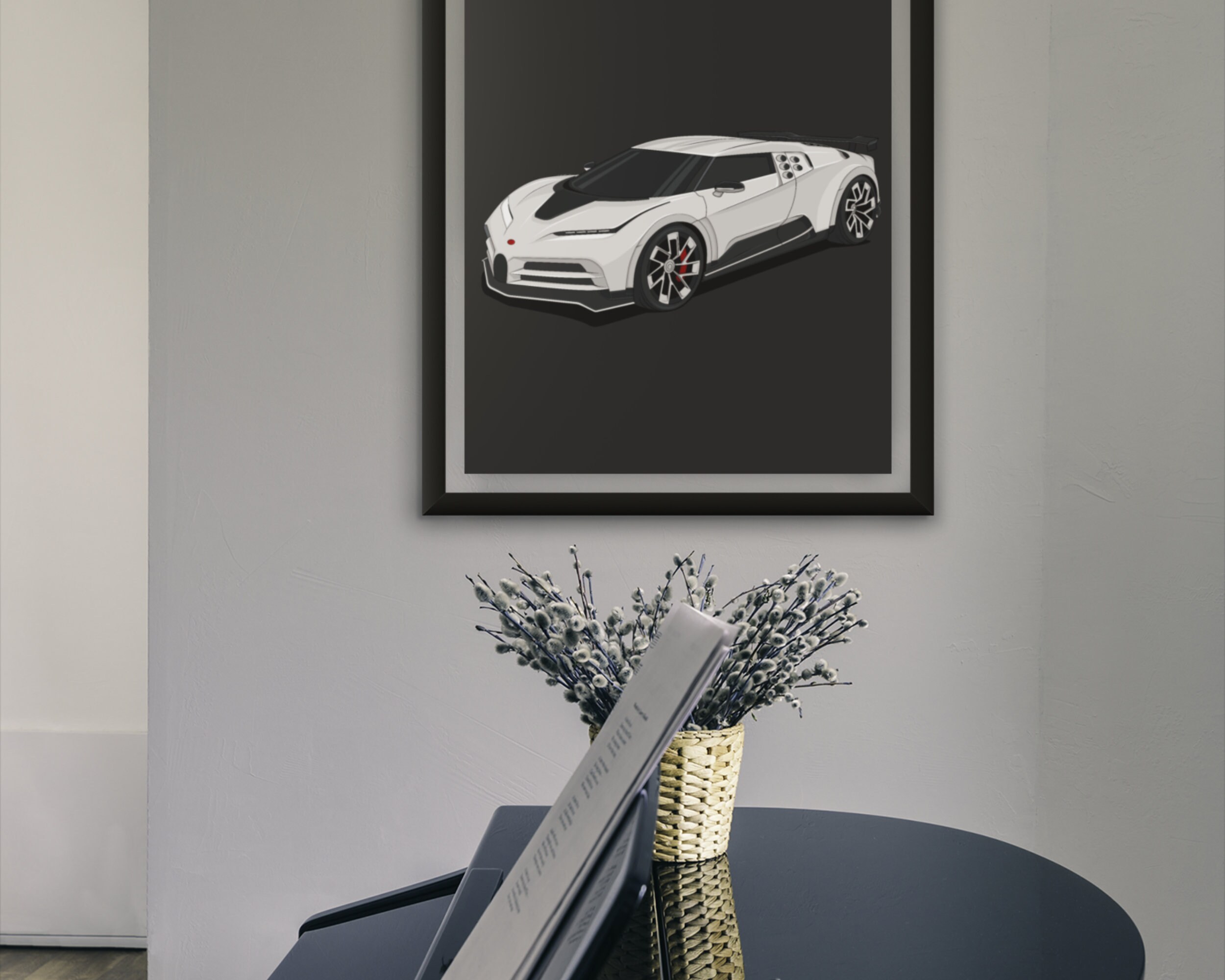 Bugatti Centodieci | Supercar Hypercar Clipart Vector Art Silhouette ...