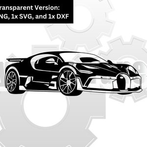 Bugatti Divo | Supercar Hypercar Colored Clipart Vector Art Silhouette ...