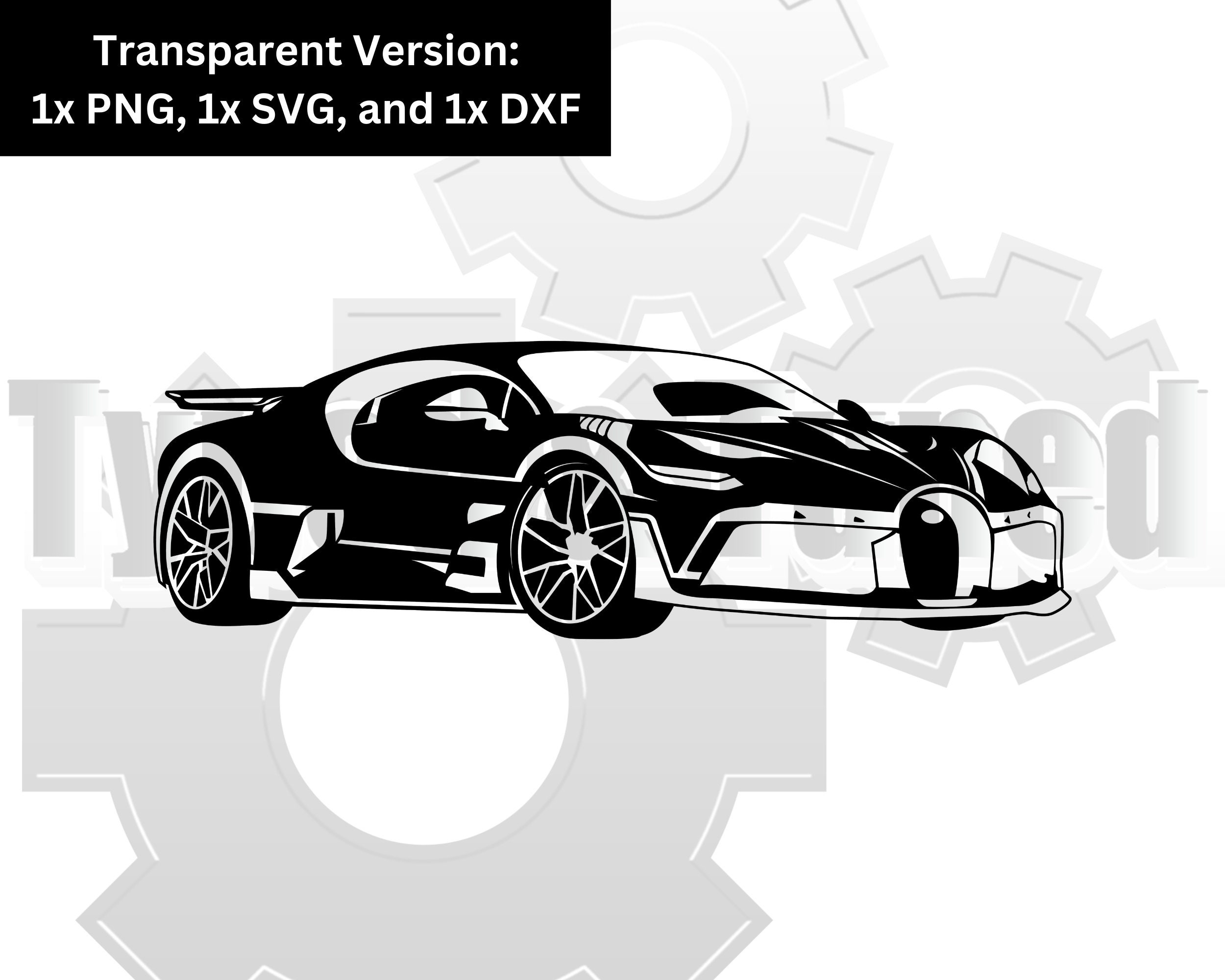 Bugatti Divo Supercar Hypercar Colored Clipart Vector Art Silhouette ...