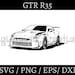 GTR R35 Car Inspired Clipart Vector Art Silhouette | Svg, Png, Dxf, Eps ...