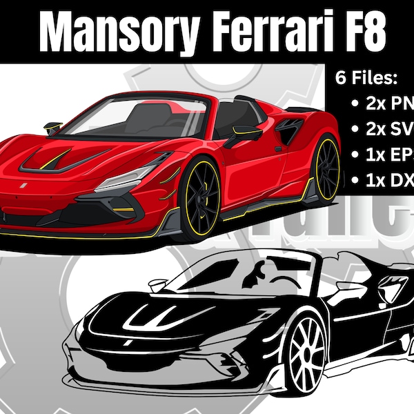 Ferrari F8 Svg - Etsy Australia