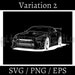 GTR R35 Car Inspired Clipart Vector Art Silhouette | Svg, Png, Dxf, Eps ...
