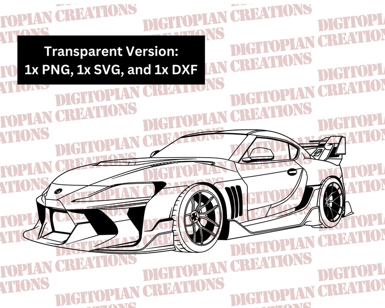 MK5 Supra Hycade JDM Car Colored Clipart Vector Art - Etsy