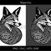 Maori Fox | Native Fox Tattoo Animal Clipart Vector Art Silhouette ...