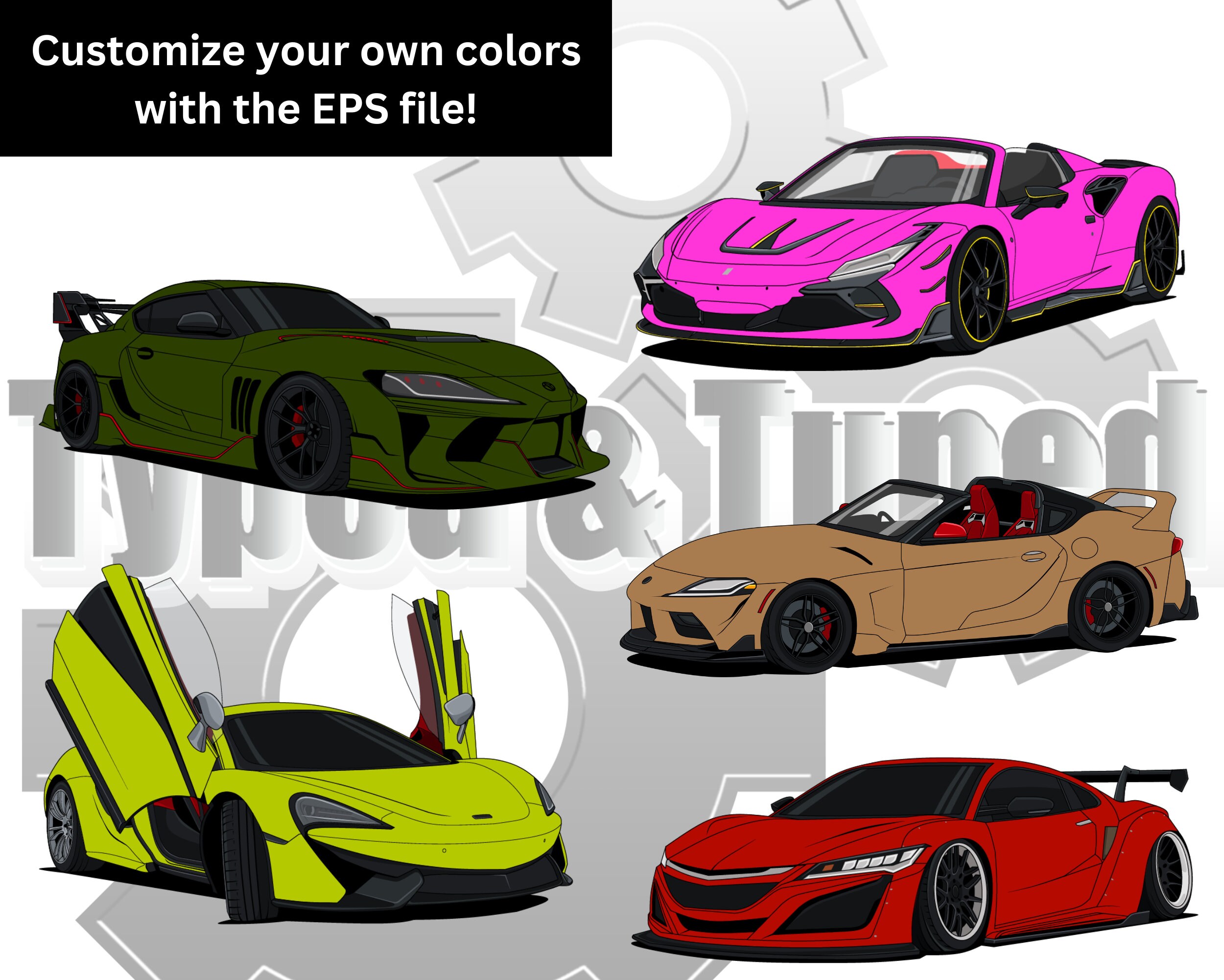 Mercedes GTR AMG | Sportscar Car Clipart Vector Art Silhouette | Svg ...