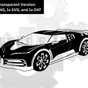 Bugatti Centodieci | Supercar Hypercar Clipart Vector Art Silhouette ...