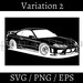Silvia S15 Car Inspired Clipart Vector Art Silhouette | Svg, Png, Dxf ...