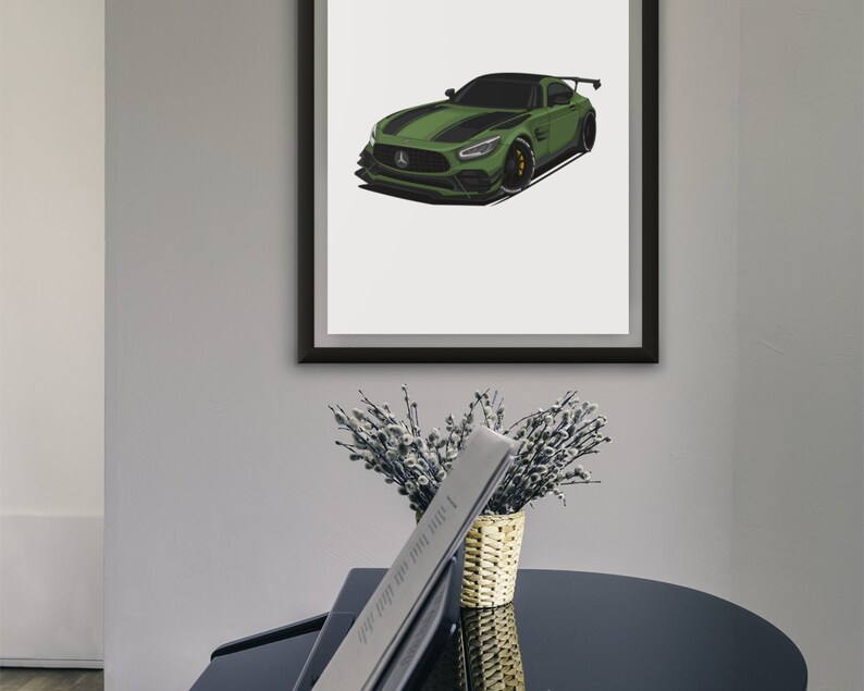 Mercedes GTR AMG | Sportscar Car Clipart Vector Art Silhouette | Svg ...