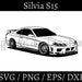 Silvia S15 Car Inspired Clipart Vector Art Silhouette | Svg, Png, Dxf ...