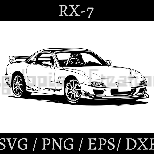 Mazda Rx7 Svg - Etsy