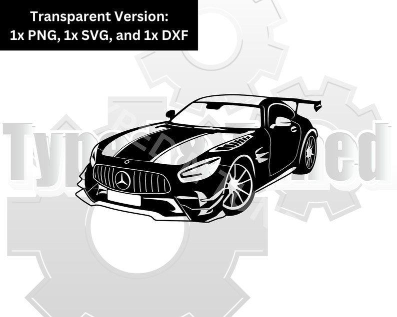 Mercedes GTR AMG | Sportscar Car Clipart Vector Art Silhouette | Svg ...