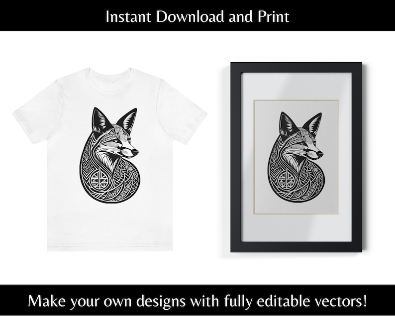 Maori Fox | Native Fox Tattoo Animal Clipart Vector Art Silhouette ...