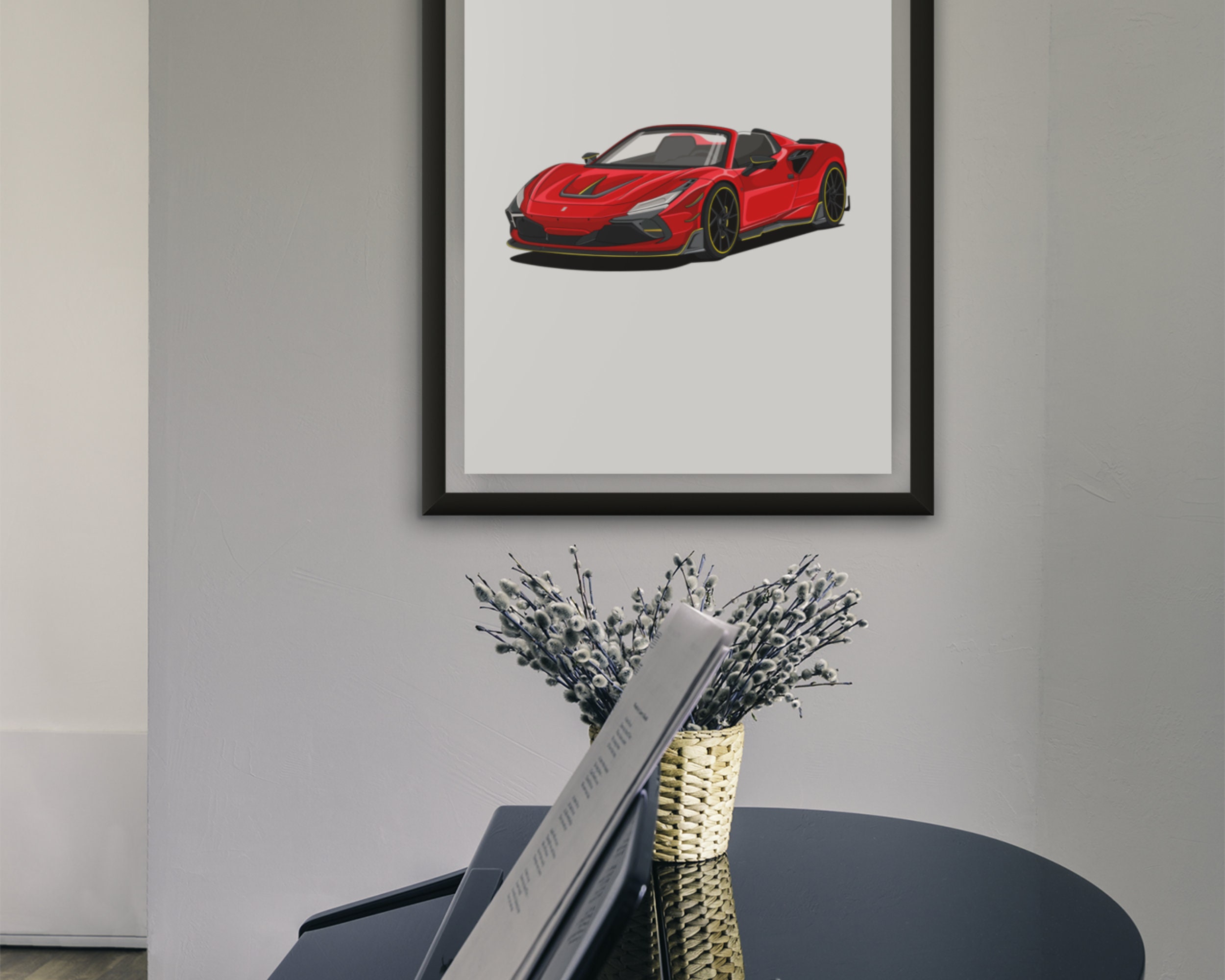 Mansory Ferrari F8 | Modified Sports Car Clipart Vector Art Silhouette ...