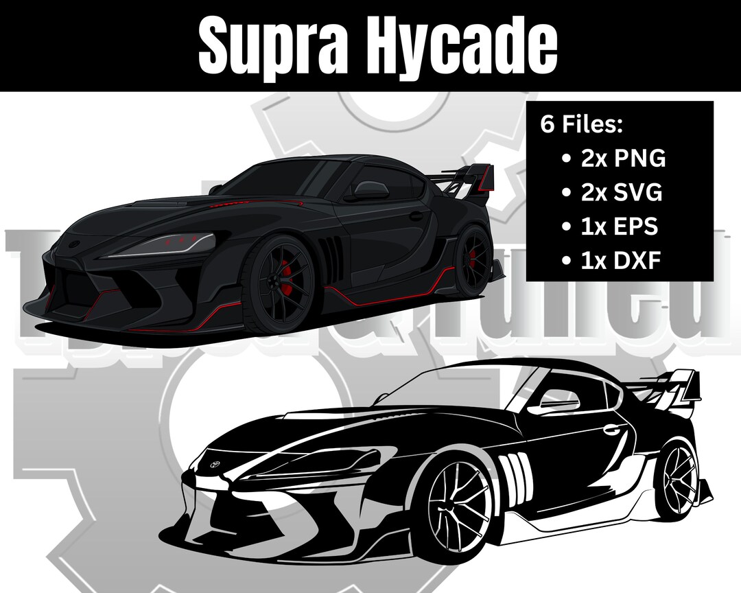 MK5 Supra Hycade | JDM Car Colored Clipart Vector Art Silhouette | Svg ...