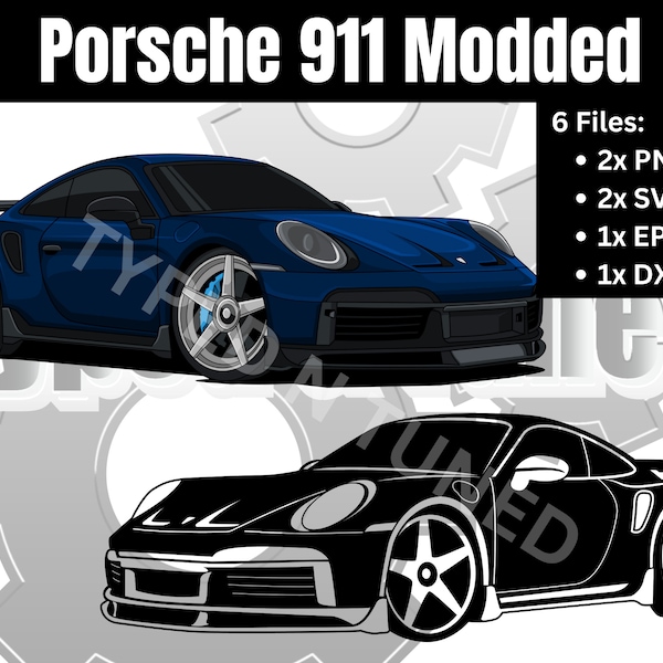 Porsche dxf eps png - Etsy France