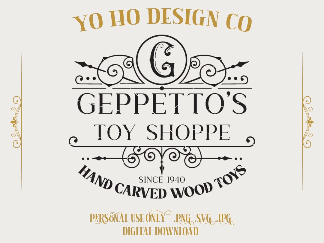Geppetto's Toy Shop - Wood Toys - PNG - SVG - JPG - Digital Download ...