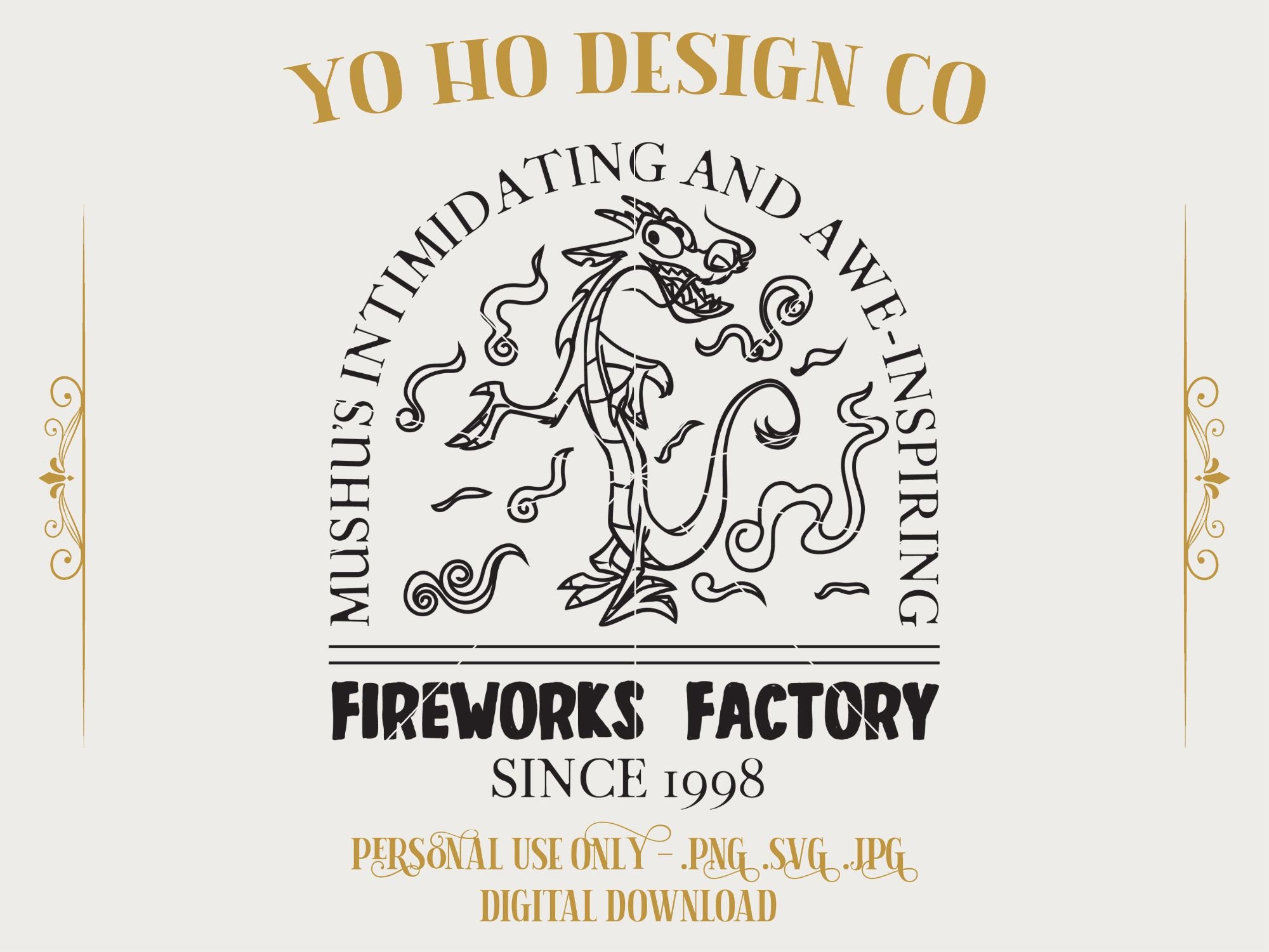Mulan Movie Mushu Dragon Fireworks Factory Sticker T - Etsy