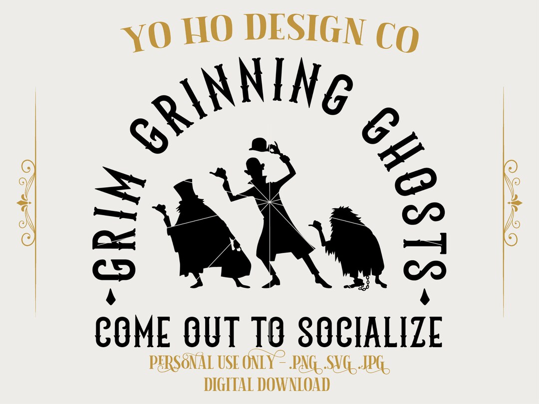 Grim Grinning Ghosts - Haunted Mansion Inspired Design (digital ...