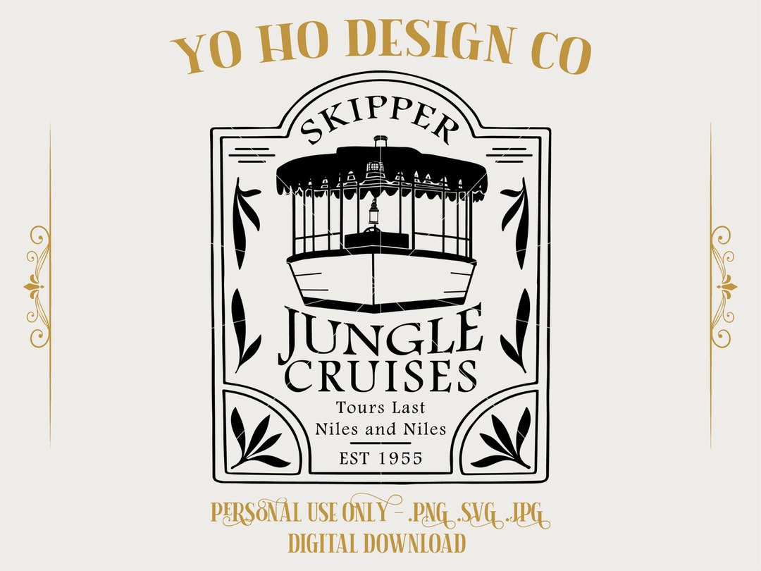 Skipper Jungle Cruises - Vintage Parks - PNG - SVG - JPG - Digital ...