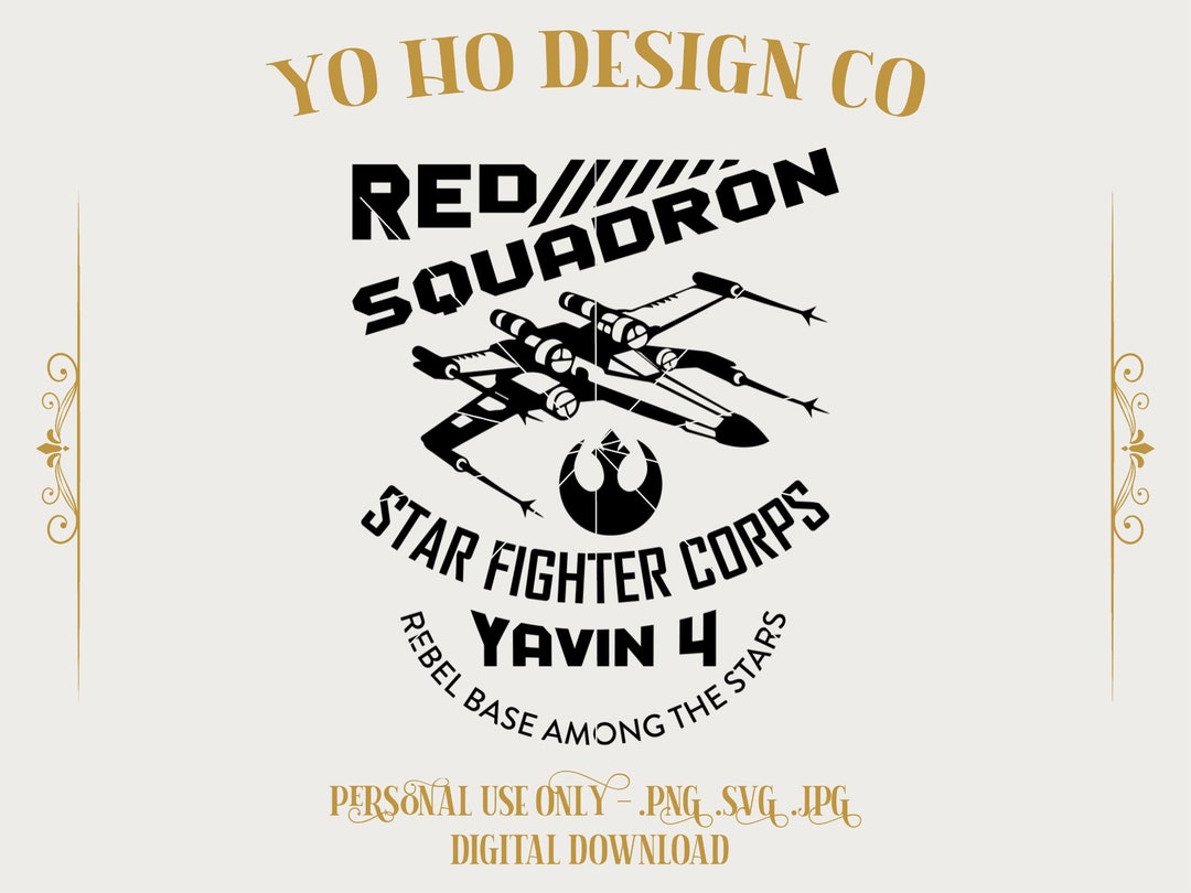 Red Squadron Starfighter - Yavin 4 Base - Star Wars Inspired (digital ...