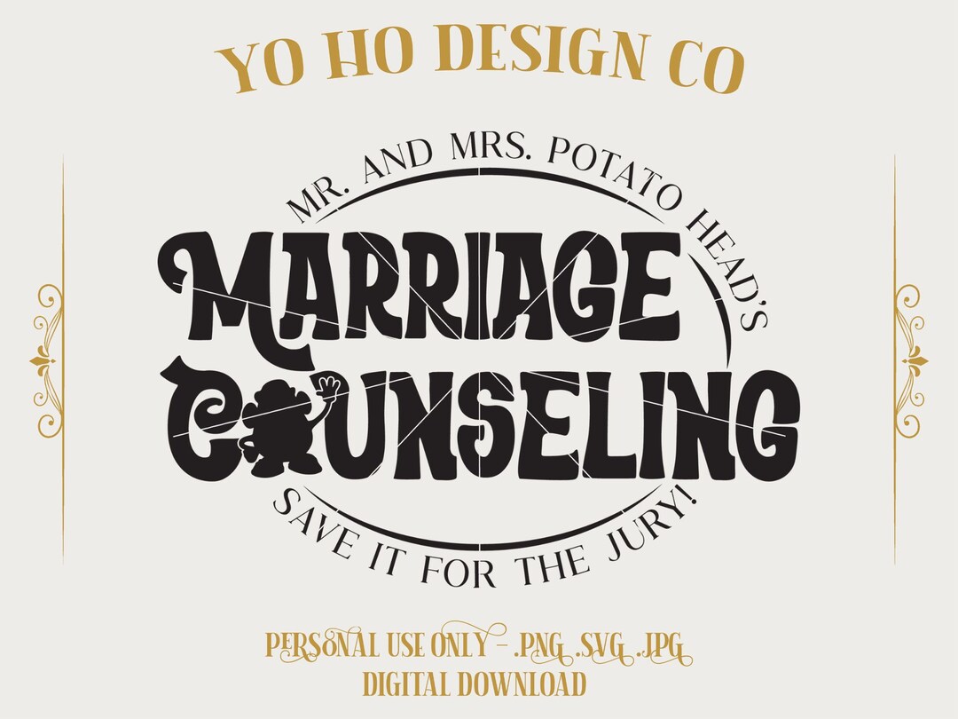 Marriage Counseling Mr. Mrs. Potato Head Design (digital Download) - Etsy