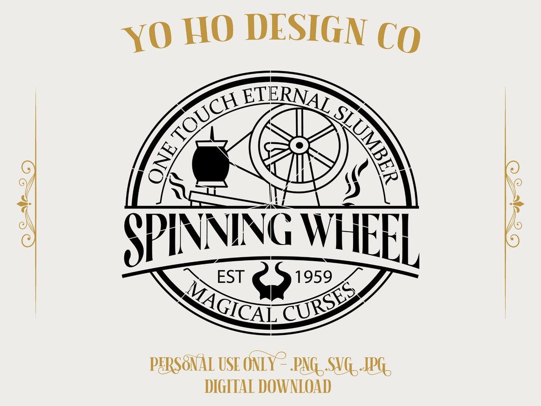 Maleficent Spinning Wheel Design: PNG SVG JPG (digital Download) - Etsy