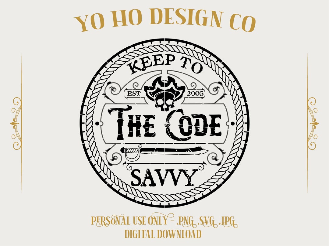 Pirates Movie 'keep to the Code' Design (digital Download) - Etsy