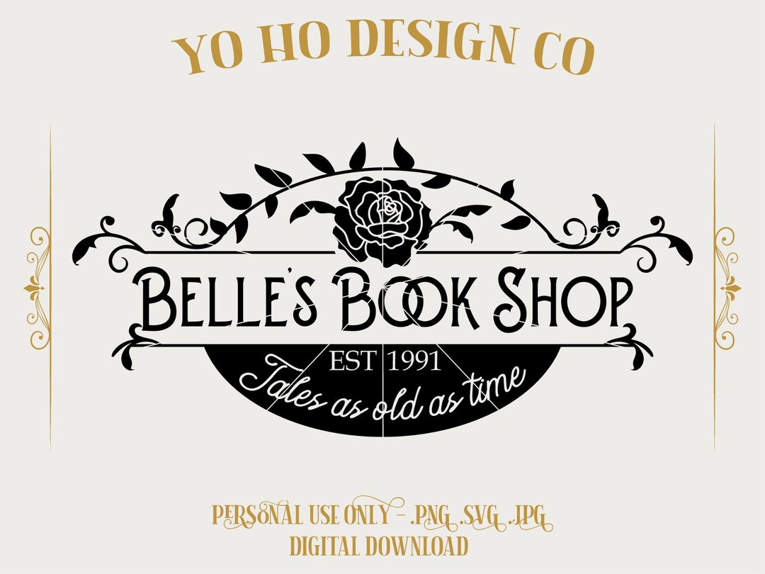 Belle's Book Shop Shirt: Beauty and the Beast Inspired (digital ...