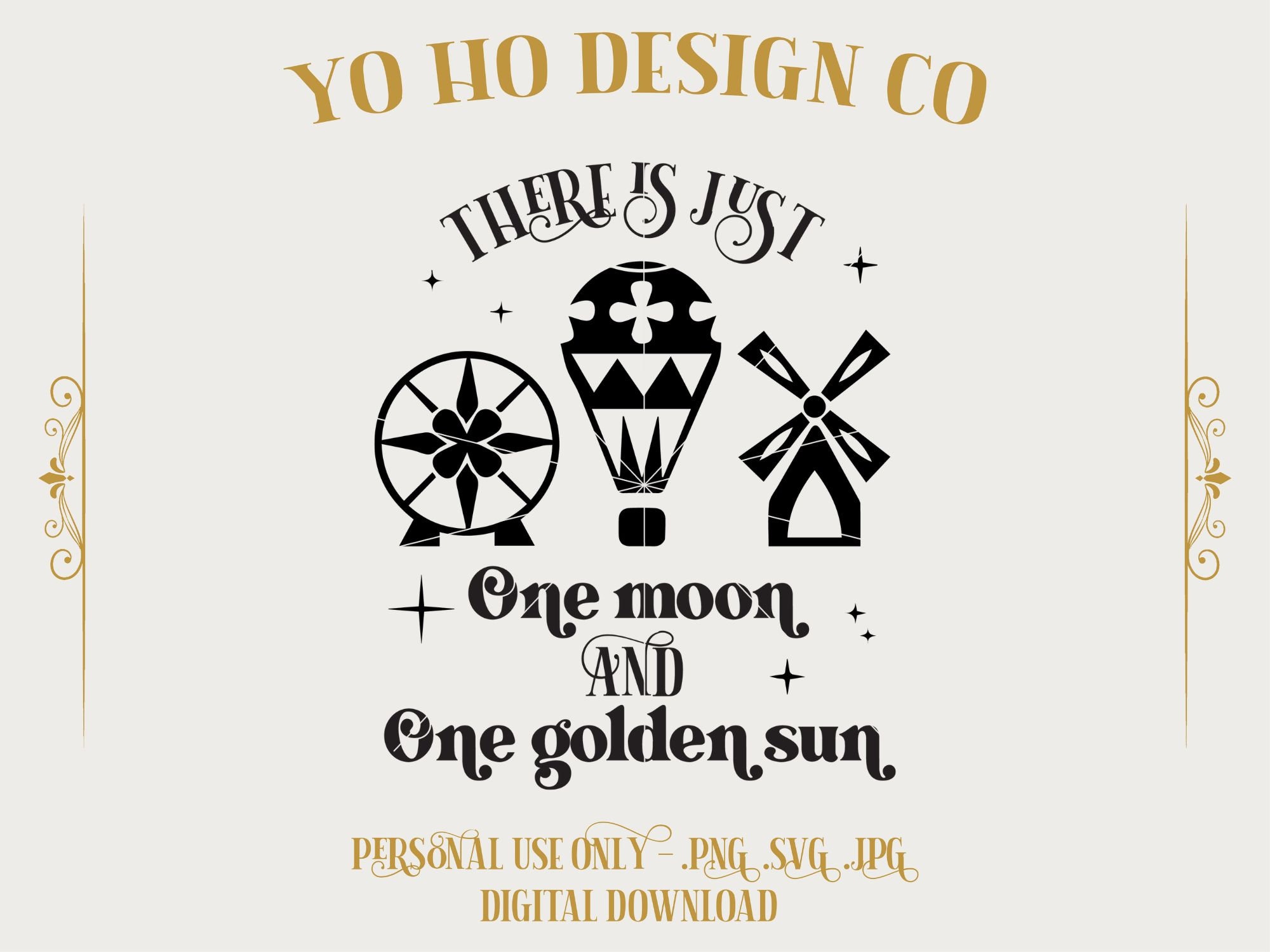 It is a Small World Just One Moon and One Golden Sun Magic - Etsy