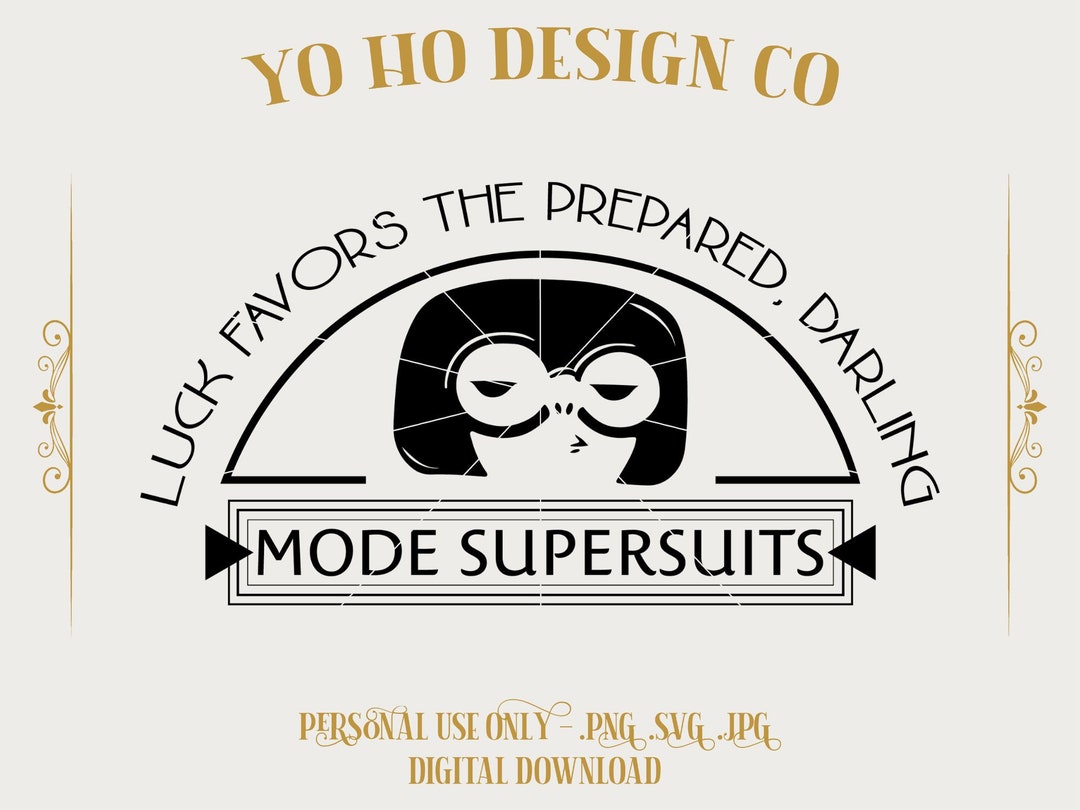 Edna Mode Super Suits Incredibles Vintage Parks PNG SVG JPG Cricut File ...