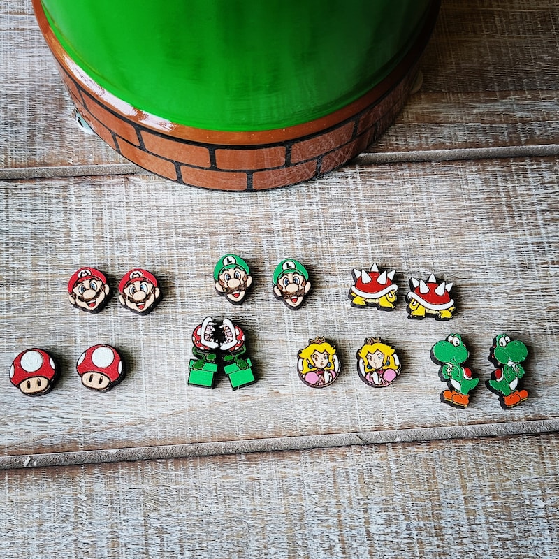 Wooden Mario Characters - Etsy