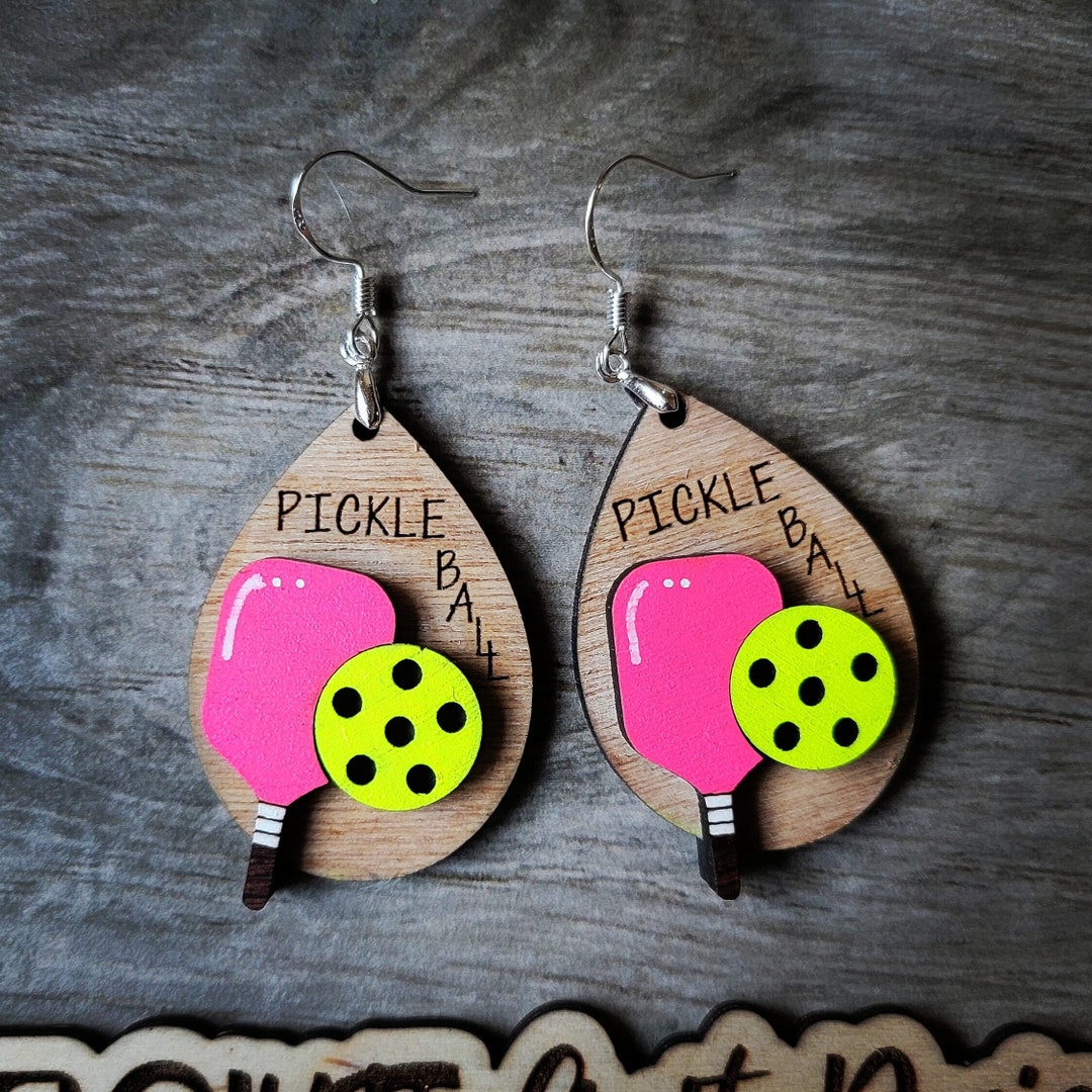 3d Pickle Ball Earrings That Can Be Customized - Etsy